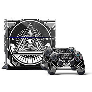247 Skins Graphics kit Sticker Decal Compatible with PS4 PlayStation 4 and Dualshock Controllers - Conspiracy