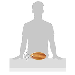 nambe Swoop Cheese Board with Knife | Made of Acacia Wood and Stainless Steel | Large Serving Set | Charcuterie and Butter Board | Serving Platter Hostess Gift in Box | Designed by Aaron Johnson