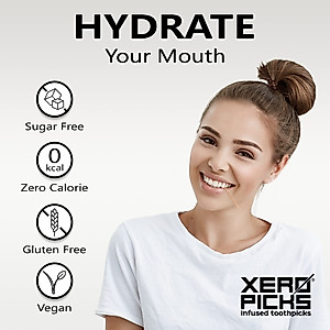 Xero Picks Dry Mouth - Infused Flavored Toothpicks for Long Lasting Fresh Breath & Dry Mouth Prevention (Variety 6 Pack)
