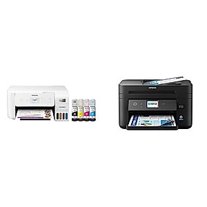 Epson EcoTank ET-2800 Wireless Color All-in-One Cartridge-Free Supertank Printer & Workforce WF-2960 Wireless All-in-One Printer with Scan, Copy, Fax, Auto Document Feeder