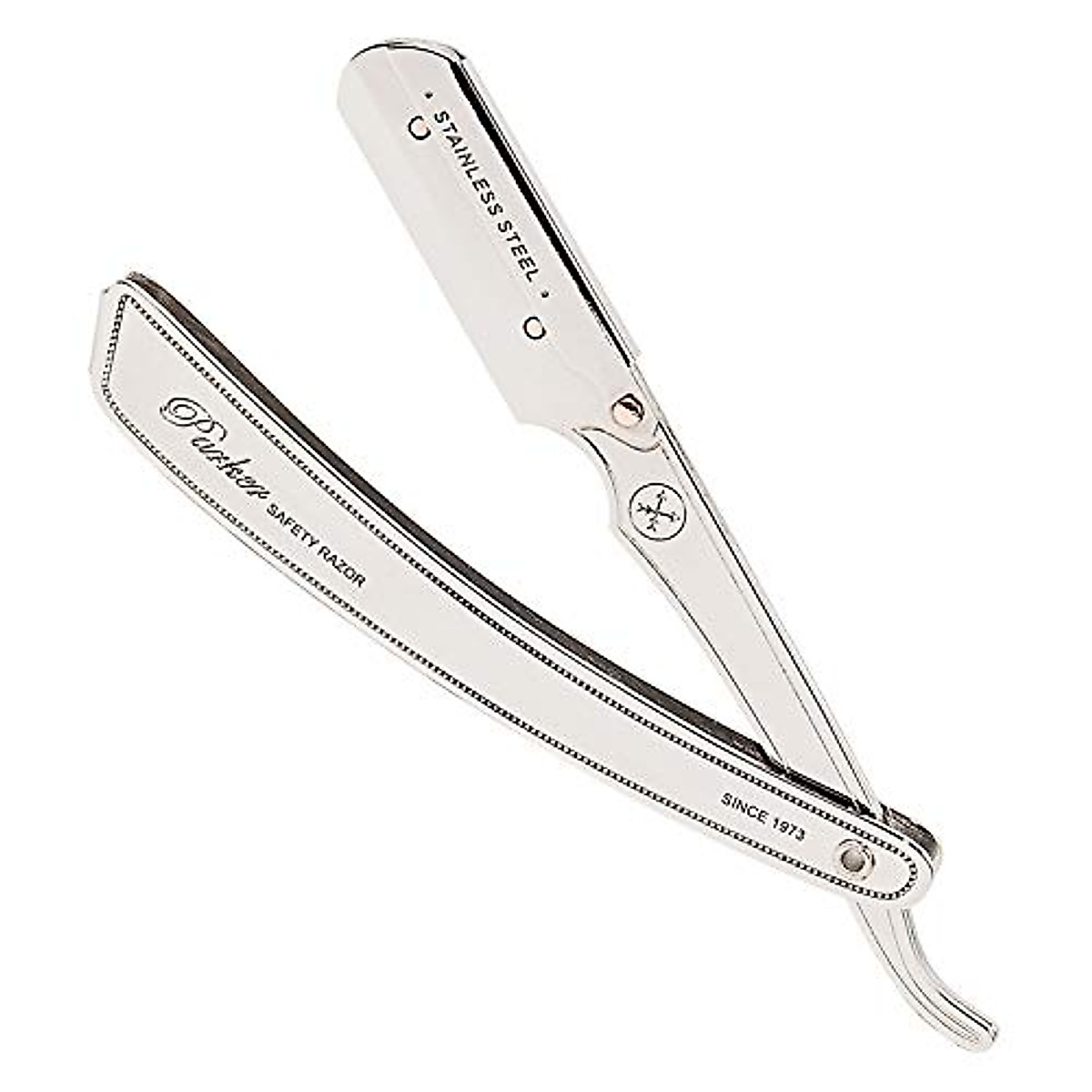 Parker SRX 100% Stainless Steel Straight Edge Professional Barber Razor & 5 Parker Premium Half Blades