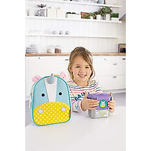 Skip Hop Toddler Stainless Steel Lunch Box Kit, Zoo, Unicorn