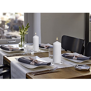 BOLSIUS 10 White Pillar Candles - 2.25 x 4.75 Inches - Premium European Quality - Individually Wrapped - 33 Hours Burn Time - Dripless Smokeless Unscented Dinner, Wedding, Party, & Restaurant Candles