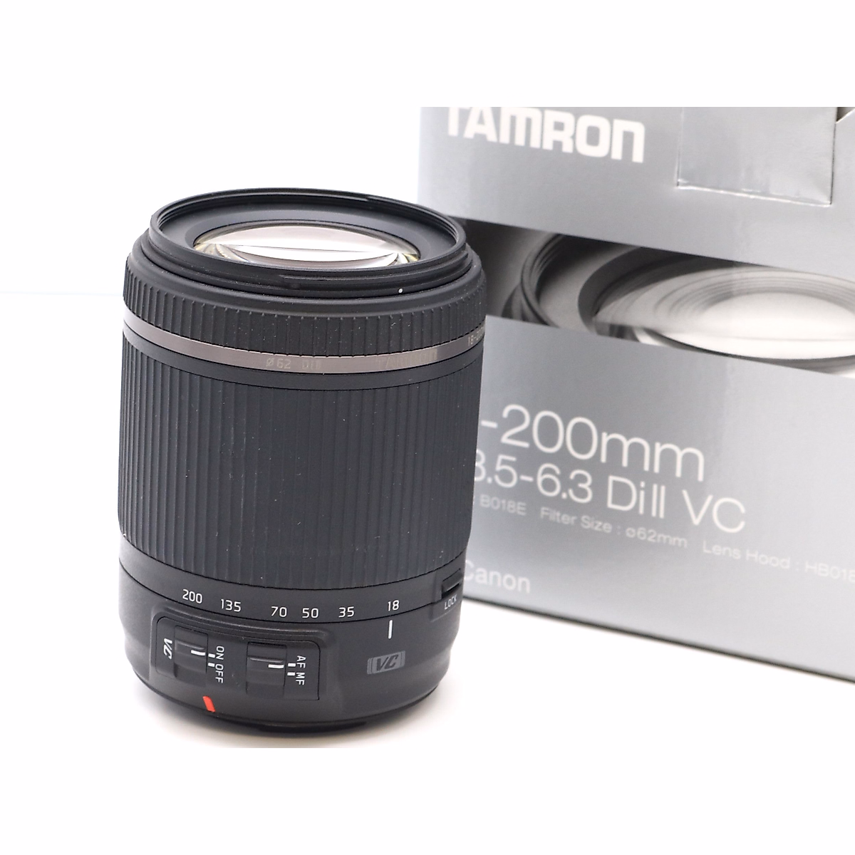 TAMRON high Magnification Zoom Lens 18-200mm F3.5-6.3 DiII VC APS-C Dedicated B018E for Canon - International Version (No Warranty)
