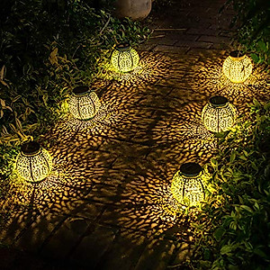 Solar Lantern Outdoor Lights Waterproof Garden Hanging Lights for Patio,Outside Valentine's Day Gift Birthday Gifts Mother's Day Gifts [Set of 2]
