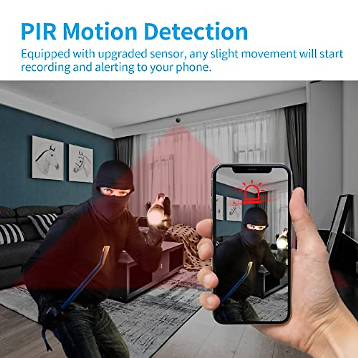 Mini Spy Camera WiFi Hidden Camera with Audio Live Feed Home Security Surveillance Camera 1080P Hidden Nanny Cam Wireless with Cell Phone App Night Vision Motion Detection Remote Monitor