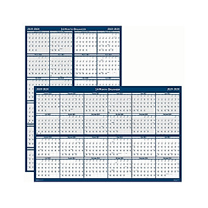 House of Doolittle 2023-2024 2-Year Laminated Reversible Wall Calendar, Horizontal/Vertical, 24 x 37 Inches, January - December (HOD3964-23)