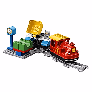 LEGO DUPLO Town Steam Train Set - Battery Powered Remote Control Train Toys for Toddlers - Learning Toy for Boys, Girls, and Kids 2-5 - Gifts for Birthdays & Holidays - 10874