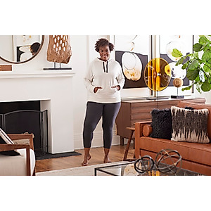 No Nonsense Women's Cotton Blackout Capri Legging, Charcoal Heather, XXL