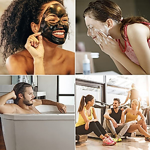 Showvigor 2 Pcs Metal Headband,Unisex Black Wavy Spring Sports Headbands for Men Women's Metal Hair Band with 2 Protective Cover, Spring Wavy Nonslip Hair Hoop Fashion Headwear Hair Accessories