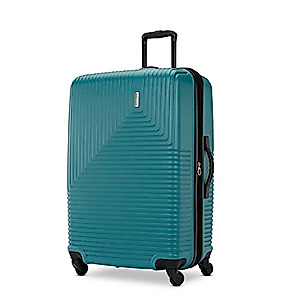 American Tourister Groove Hardside Luggage with Spinner Wheels, Teal, 3-Piece Set (Carry On, Medium, Large)