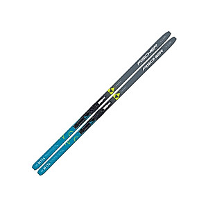 Fischer Adult Voyager Efficient Forward (EF) Fitness Cross-Country Mounted Lightweight Nordic Skis with Tour Step-in IFP XC-Bindings, X-Large