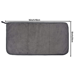 SUNLAND Microfiber Face Makeup Remover Cloths Reusable Facial Cleaning Towel Ultra Soft Washcloths 8inchx16inch Grey 3Pack