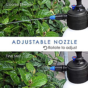 STURGID 82023 Hand Held Pump Sprayer for Lawns and Gardens or Cleaning Decks, Siding and Concrete - 1/2 Gallon (2L) with Pressure Release Valve