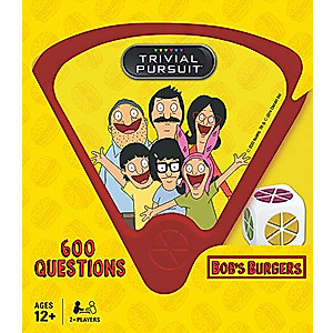 USAOPOLY Trivial Pursuit Bob's Burgers (Quickplay Edition) | Trivia Game Questions from Bob's Burgers | 600 Questions & Die in Travel Sized Container | Officially Licensed Bob's Burgers Game