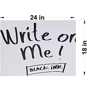 Yard Signs 20 Pack, Blank Signs, Flute 18 Corrugated Signs Board, Great for Advertising Any Events, Open House, Yard Sales, Direction Signs 24x18 inches