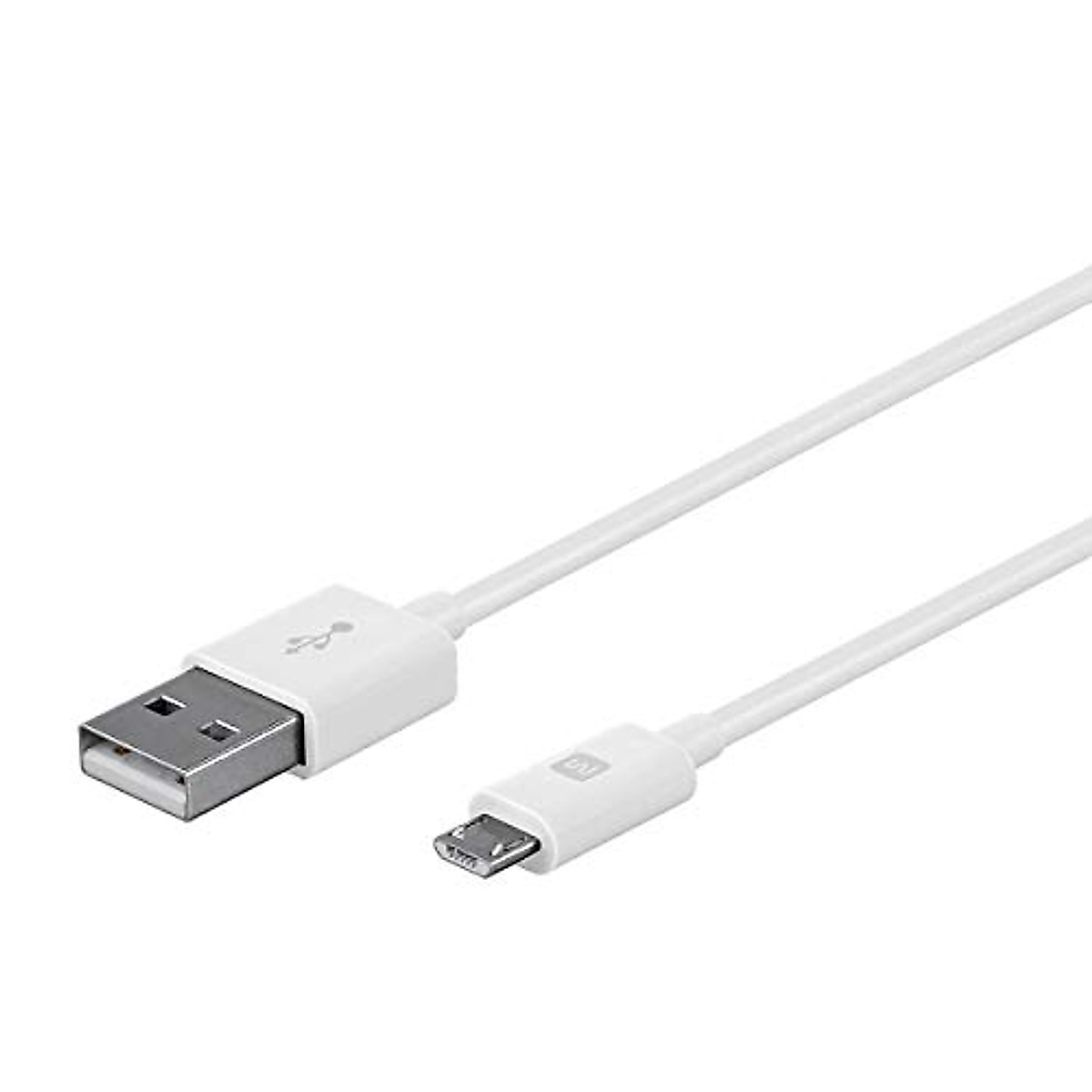 Monoprice USB-A to Micro B Cable - 3 Feet - White, Polycarbonate Connector Heads, 2.4A, 22/30AWG - Select Series