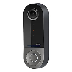 WeMo Smart Video Doorbell - Apple HomeKit Secure Video with HDR - Smart Home Products Video Doorbell Camera - Ring Doorbell for Security Camera System - WiFi Camera Doorbell w/ 223° FOV & 2-Way Audio