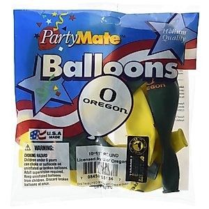 Pioneer Balloon Company 11" U of Oregon-Latex 10CT, One size, Multicolor
