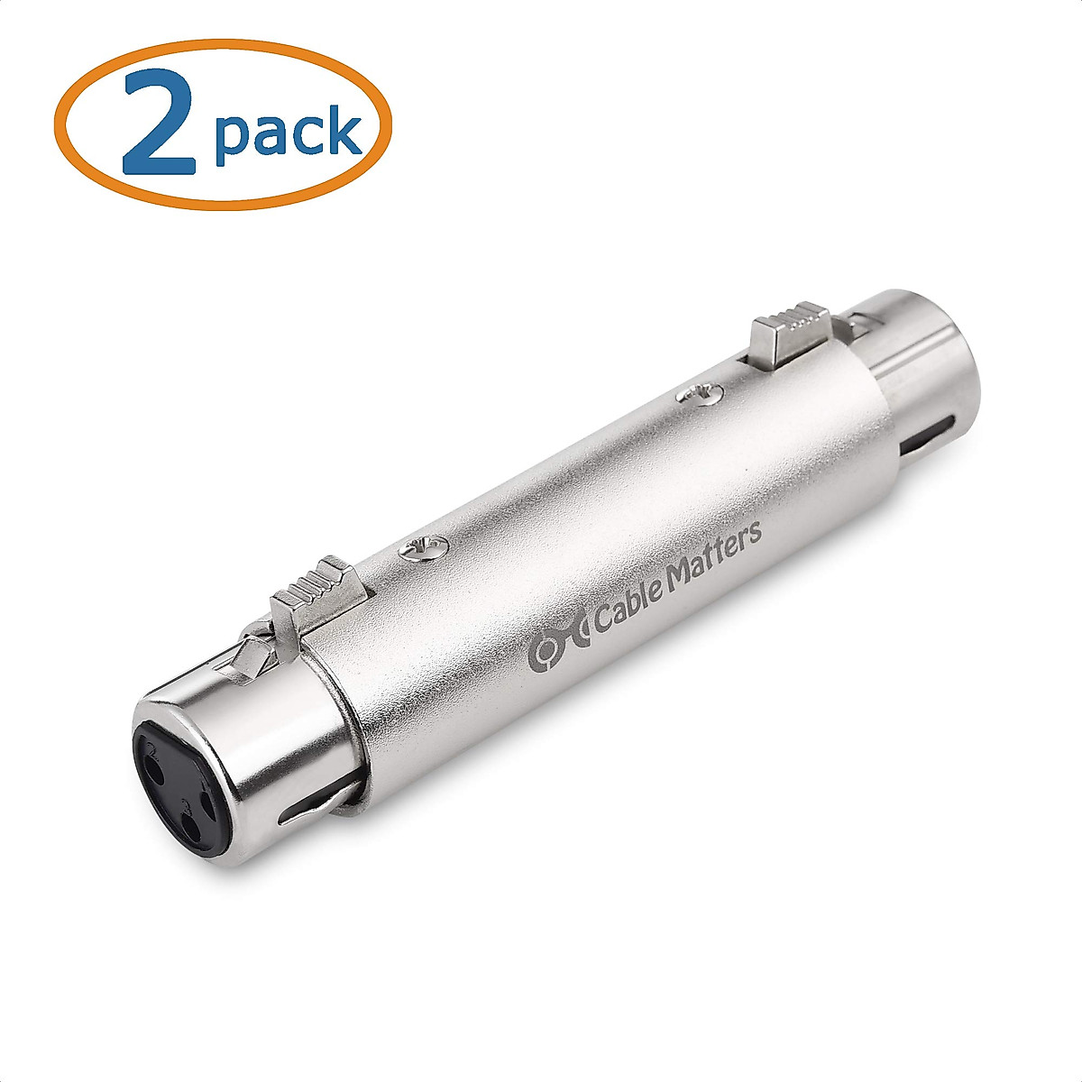 Cable Matters 2-Pack XLR to XLR Gender Changer Adapter - Female to Female