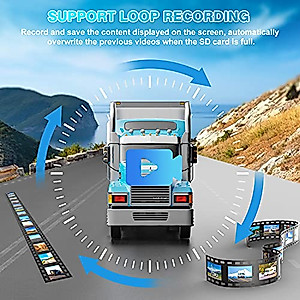 Fookoo 1080P 10" Wireless Backup Camera System, 10" Dual/Quad Split Monitor with Recording, IP69 Waterproof Rear/Front View Cameras, Parking Lines for RV/Truck/Trailer/Van(DW102)