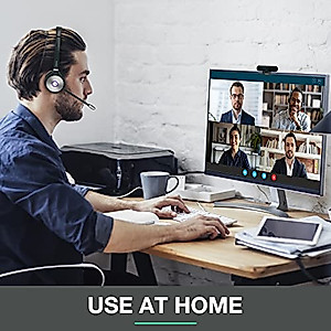 Yealink UVC20 Webcam 1080P Full HD Camera with Microphone Conference Room Camera System with Teams Zoom and Skype for Business Certified Ultra HD Audio and Video with Smart Light Lens Cap for Meeting