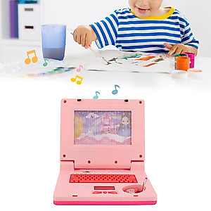 Kids Exploration Toy Laptop Educational Learning Computer, Children's Educational Interactive Computer with 20 Learning Activities and 30 Pieces of Popular Music, Birthday (Pink)