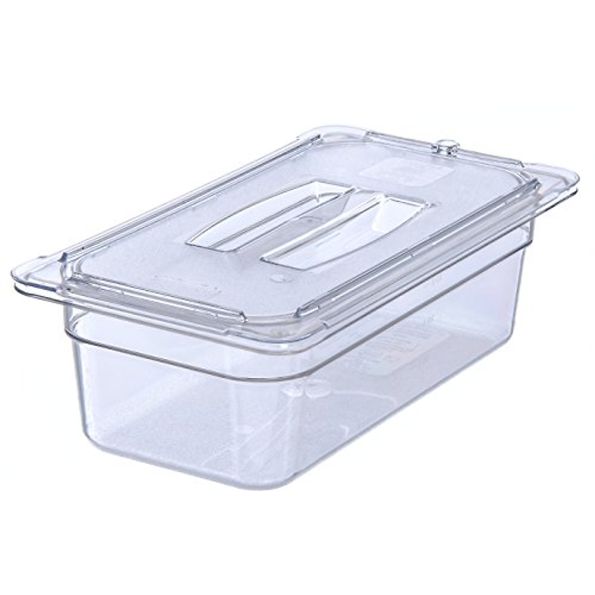 Carlisle FoodService Products 10270U07 StorPlus Third Size Polycarbonate Universal Handled Food Pan Lid, Clear
