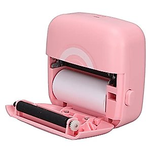 Pocket Thermal Printer, Mini Printer Shipping Label Printer Portable Printer for Shipping Packages Postage Address Home Small Business (Pink)