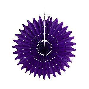 7Pcs Teal Purple Lavender Hanging Paper Fans Mermaid Birthday Under The Sea Party Little Girl Baby Shower Decorations (Purple Teal)