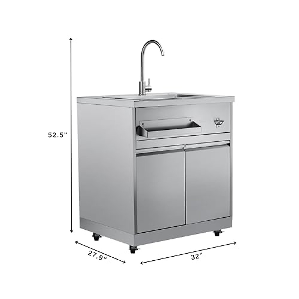 KoolMore 32 in. Sink with Cabinet in Stainless-Steel for Outdoor Kitchen (KM-OKS-SWC)