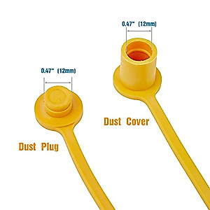 1/4" Quick Connect and Disconnect Dust Cap and Plug Cover, Soft Rubber Port Plug and Dust Cap for Propane Natural LP Gas Hose Quick connectors, 8Packs / Lot