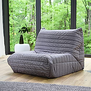 Main + Mesa LoBoh One Seater Modular Sofa/Accent Chair; Premium Foam-Filled, 70's Bean Bag Chair Alternative