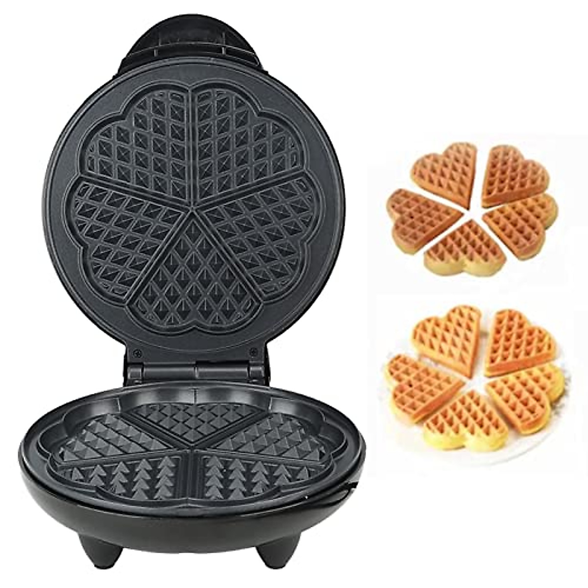 Waffle Maker, Fast Heating 1200W Compact Non Stick ABS Waffle Maker for Restaurant (US Plug 110V)