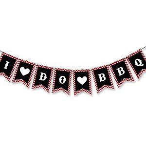 I Do BBQ Better Be Quick Bridal Shower Engagement Wedding Themed Party Supplies Decorations Banner Hen Party Banner