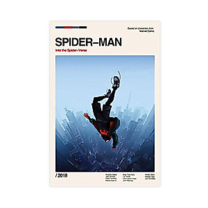Spider Man Poster Retro Poster Canvas Poster Unframe: 12x18inch(30x45cm)