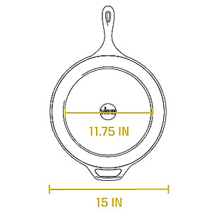 Lodge L14SK3 15-Inch Pre-Seasoned Cast-Iron Skillet