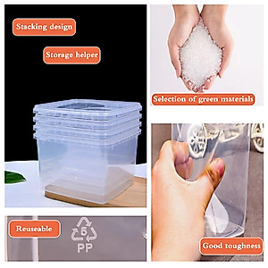 SHPii 88 oz. Square Clear Deli Containers with Lids, BPA-Free, Freezer and Microwave Safe Food Storage Containers, Reusable for Kitchen Storage, Meal Prep, Take-out, Restaurant Supplies.(10 packs)