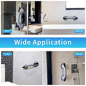 Grab Bars for Shower,12 Inch Shower Handles for Elderly Suction,Grab Bars for Bathtubs and Showers,Handicap Grab Bars for Elderly for Wall,Shower Grab Bars for Seniors-2 Pack.