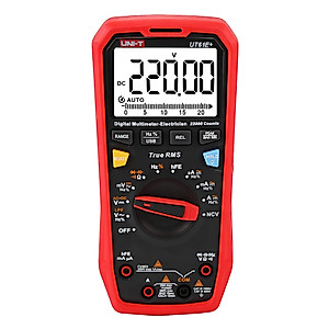 UNI-T Digital Multimeter UT61E Plus UT61E+ 22000 Counts True RMS 1000V AC DC USB Transmission NCV Voltage AC/DC Current Resistance Capacitance Frequency Duty Cycle Bandwidth hFE Peak Hold