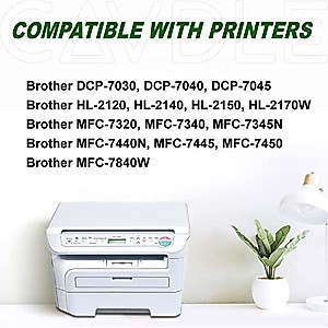 CAVDLE TN360 2-Packs Compatible Toner Cartridge Replacement for Brother TN360 Work with Brother DCP-7030 DCP-7040 MFC-7340 MFC-7440N MFC-7840W HL-2140 HL-2150 HL-2170W Black-2 Packs