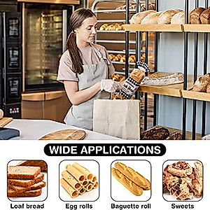 50 Pieces Bread Bags for Homemade Bread Christmas Clear Plastic Bread Bags with Twist Ties Black Buffalo Plaid Bread Bag Fresh Bread Bag for Rolls and Cookies for Home Bakers and Bakery