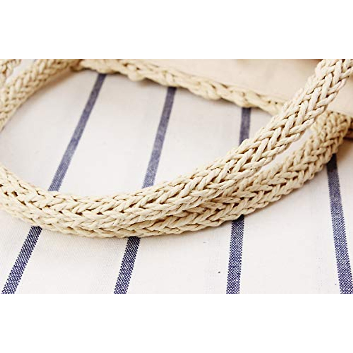 Straw Beach Bag Summer Woven Tote Bag Rattan Handbag Hobo Bohemian Vacation Bags Waterproof Sandproof (Brown)