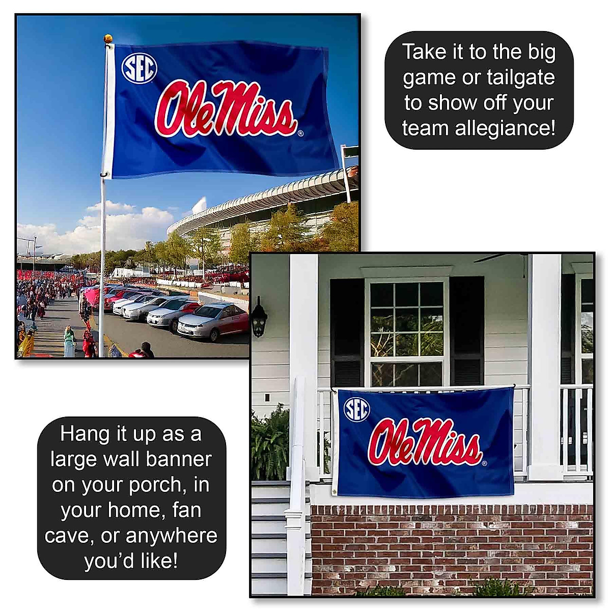 College Flags & Banners Co. Ole Miss SEC 3x5 Flag