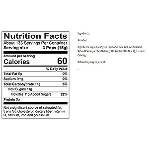 Tootsie Roll Charms Mini Pops, 18 Flavors,5 pounds, 400 Count Individually Wrapped, Peanut-Free Lollipops