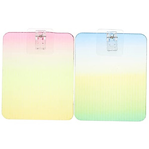 Misti Stamping Tool 4 Pcs Plate Clamp Paper File Organizer Teacher Clipboard Plastic Sketch Board Writing Base Plate Exam Paper Clips Acrylic Bottom Plate Office White Hardboard