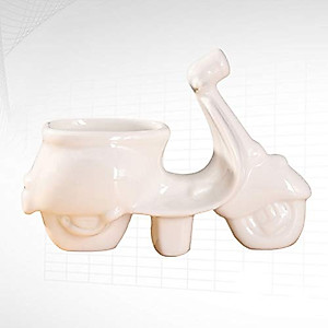 Happyyami Skeleton Decor 1pc Cartoon Flower Pot Ceramic Flower Pot Fleshy Flower Pot Flower Pots Bonsai Pot Desktop Bonsai Holder para De Mujer Interior Desk Topper Sculpture White Plant