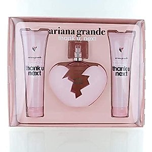 Ariana Grande Thank U Next for Women 3 PC Gift Set (EDP 3.4 oz + Body Souffle 3.4 oz + B&S/G 3.4 oz)
