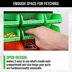 SWANLAKE 30PCS Wall Mounted Storage Bins, Plastic Garage Rack ,Screw Storage ,Tool Organizers.