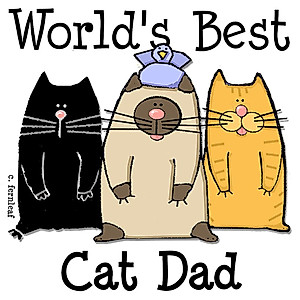 CafePress World's Best Cat Dad Mug Ceramic Coffee Mug, Tea Cup 11 oz